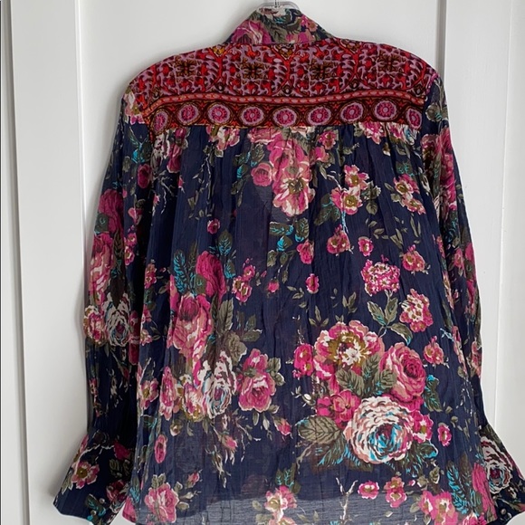 Aratta | Tops | Aratta Diana Floral Tie Neck Blouse | Poshmark